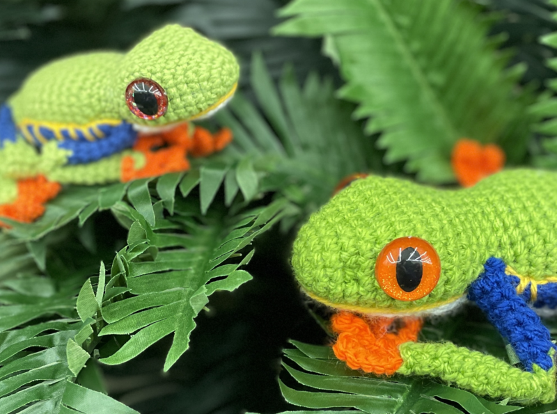 Ruby the Red Eyed Tree Frog - Critter-iffic Crochet