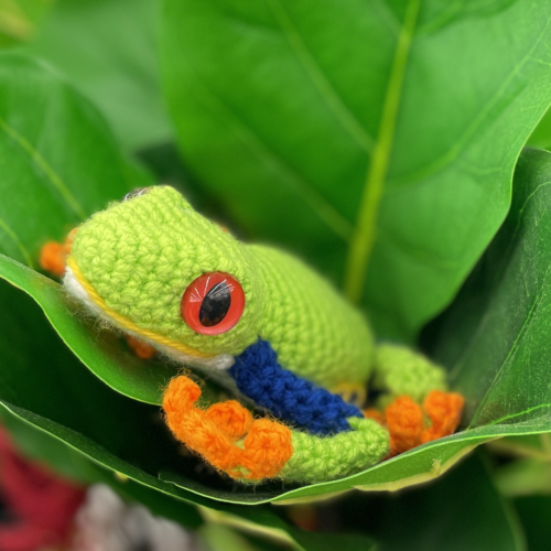 Ruby the Red Eyed Tree Frog - Critter-iffic Crochet