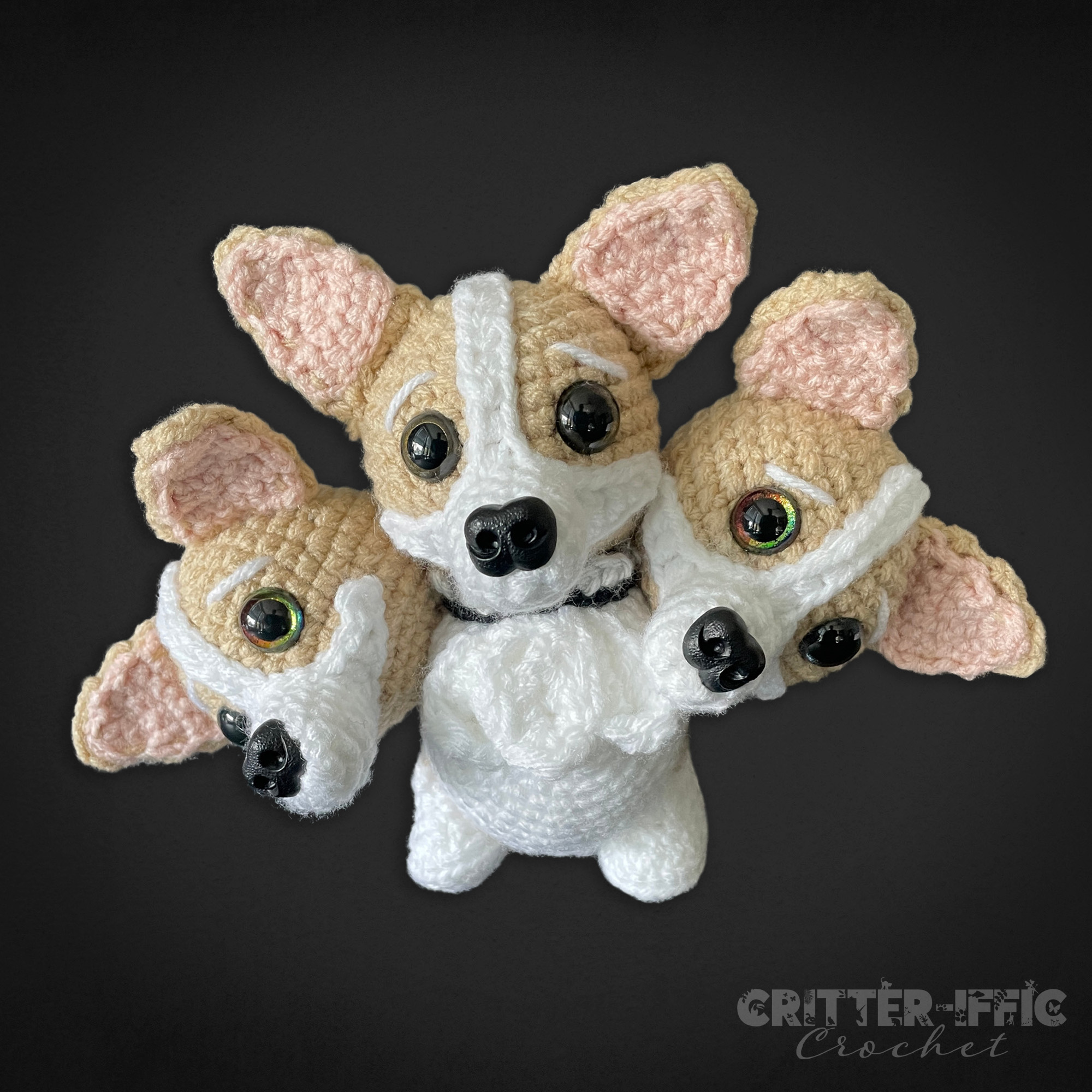 Crowley the Corgi Cerberus - Critter-iffic Crochet